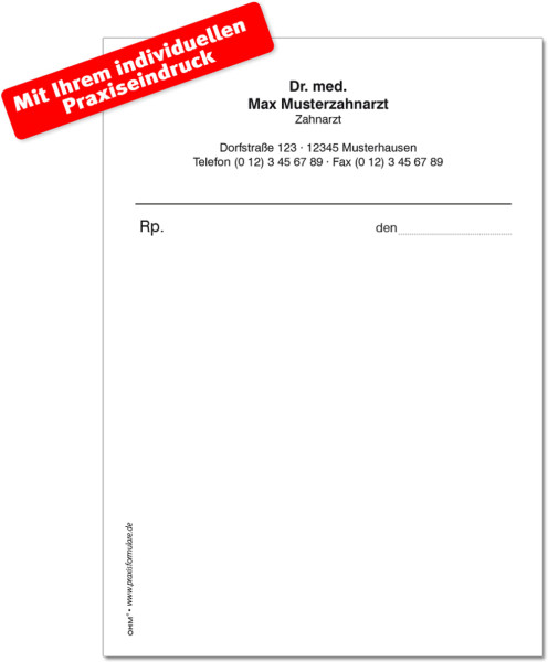 Privatrezepte PKV, Kassenrezepte GKV und Rezeptblöcke