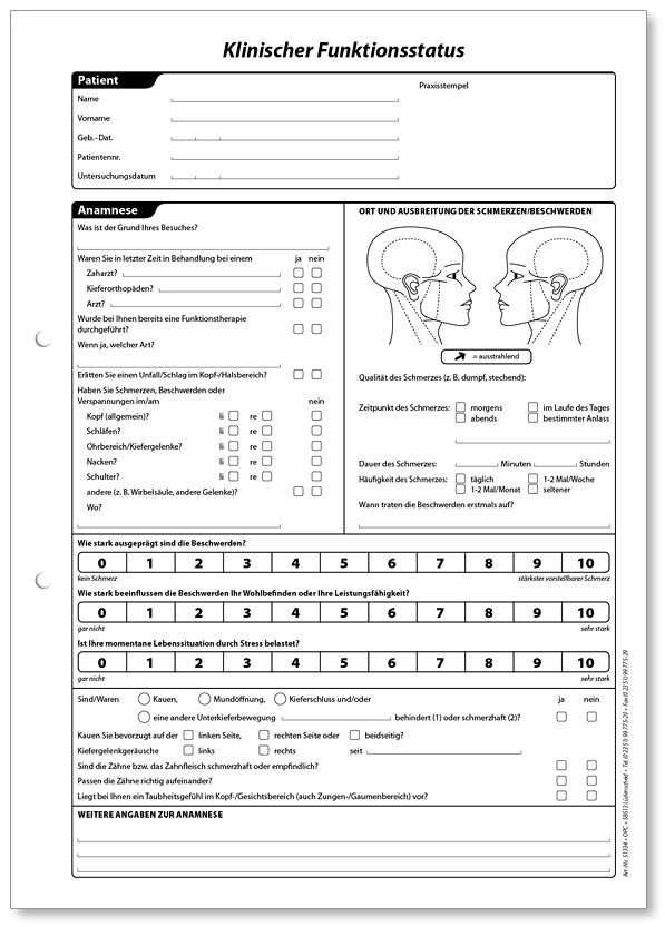 Klinischer Funktionsstatus für Befund