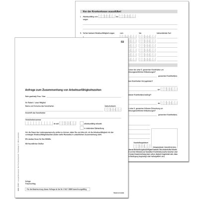 Arbeitsunfähigkeitszeiten Muster 53