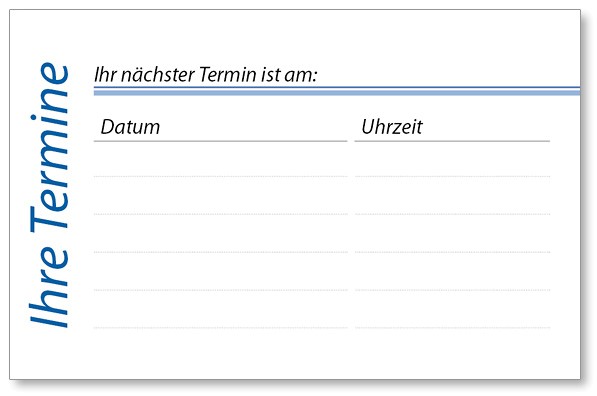 Terminkarten 51164 mit Praxiseindruck