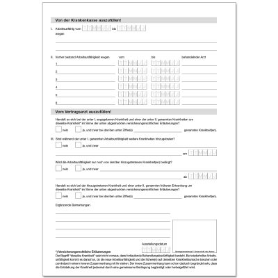 Arbeitsunfähigkeitszeiten Muster 53