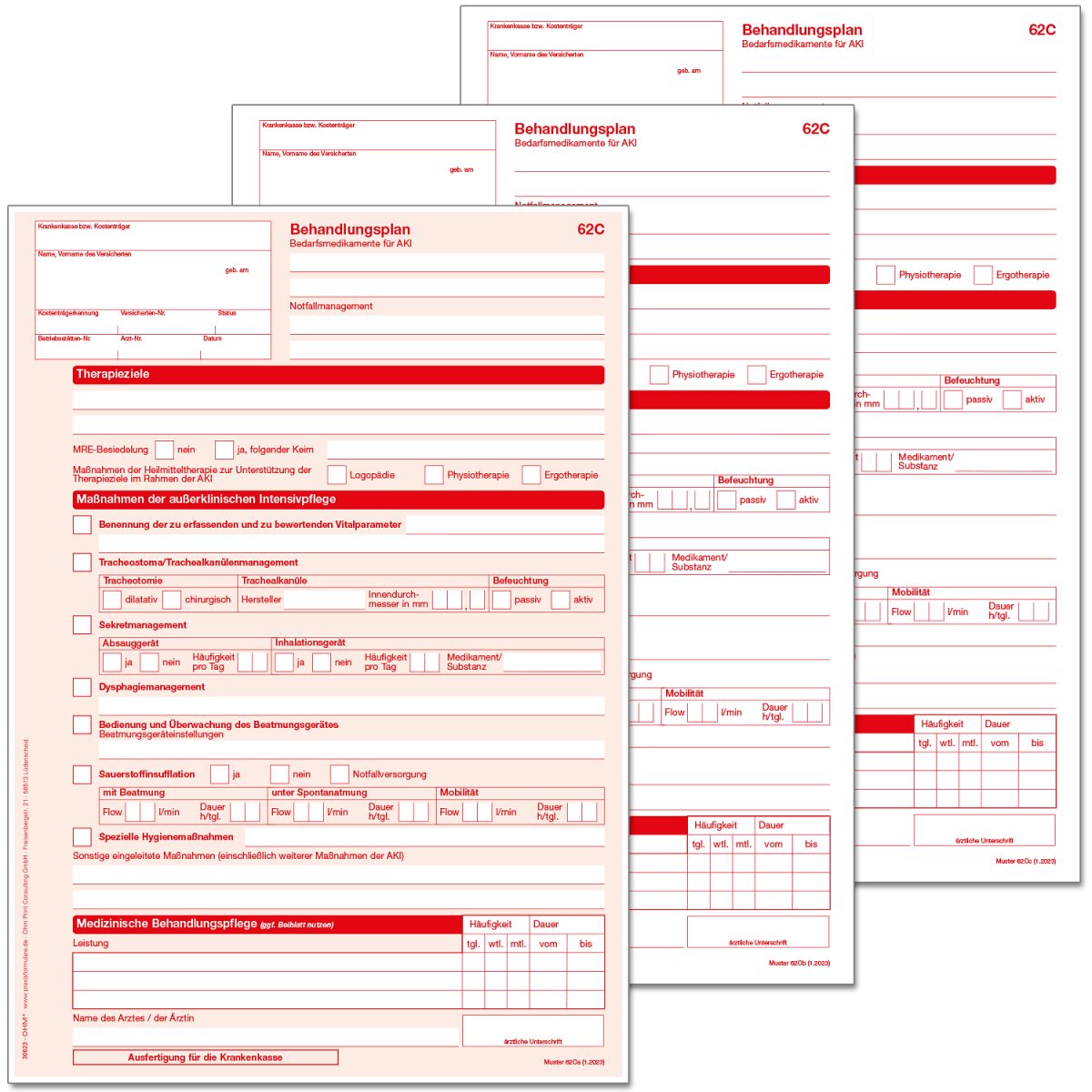 Bedarfsmedikamente für AKI Muster 62C