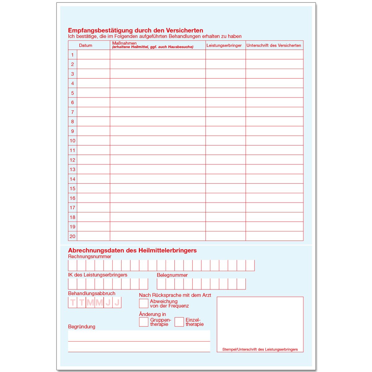 Heilmittelverordnung Muster 13