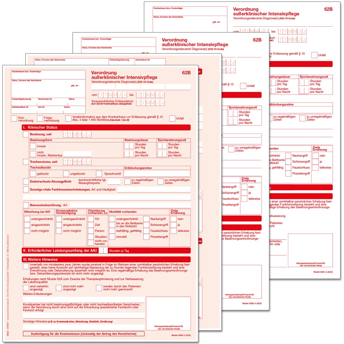 Intensivpflege Muster 62B