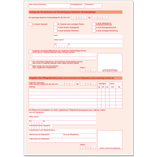 Verordnung häuslicher Krankenpflege Muster 12