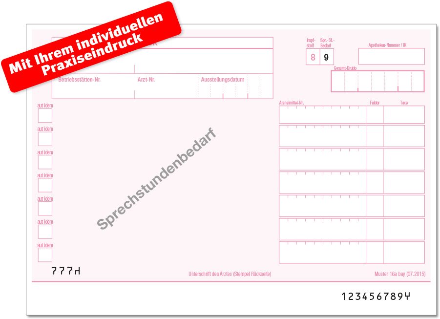 Privatrezepte PKV, Kassenrezepte GKV und Rezeptblöcke